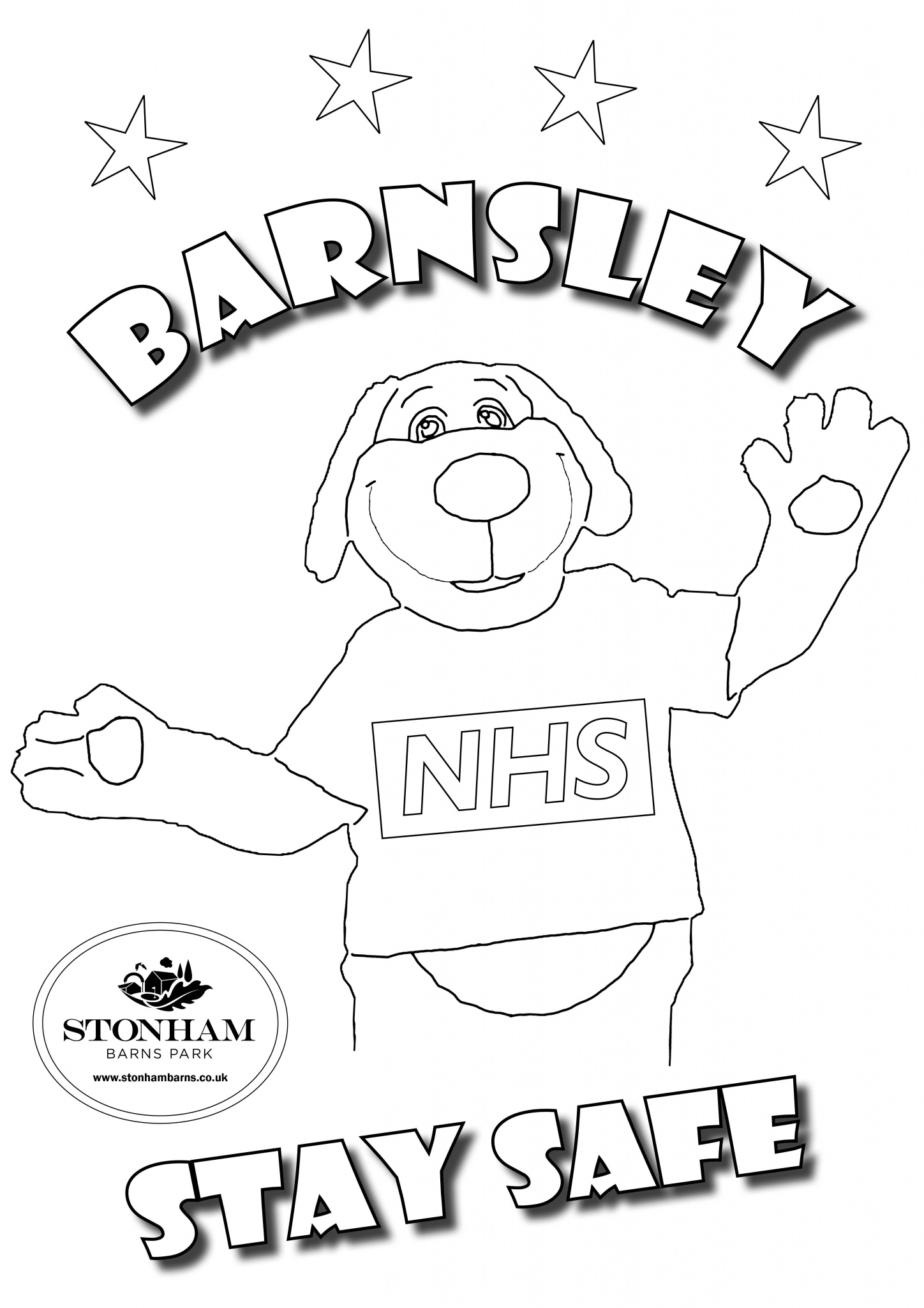 Colouring A4 -barnsley - nhs stay safe - Stonham Barns